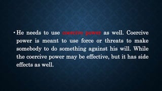 Types of power in leadership | PPSX