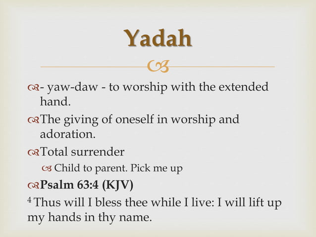 Types of praise | PPTX | Christianity | Religion & Spirituality