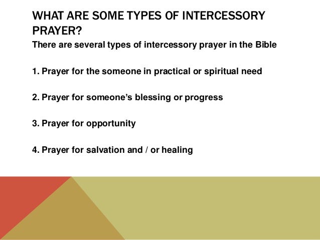 Types of prayer – part two, intercessory