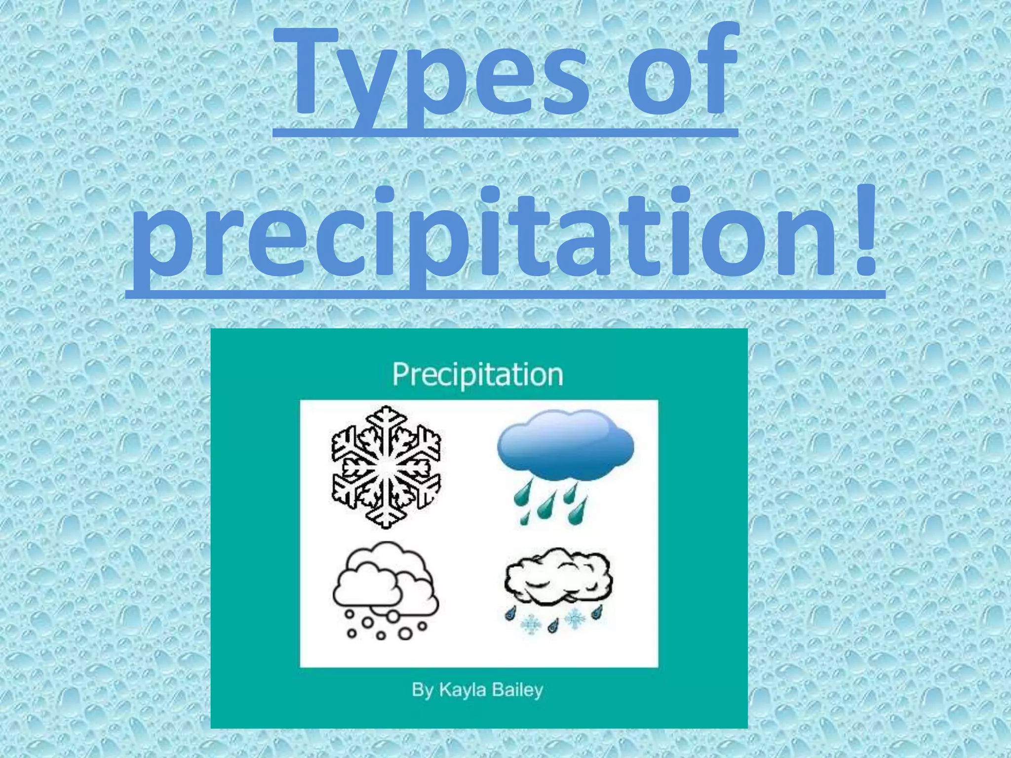 Types of precipitation! | PPT