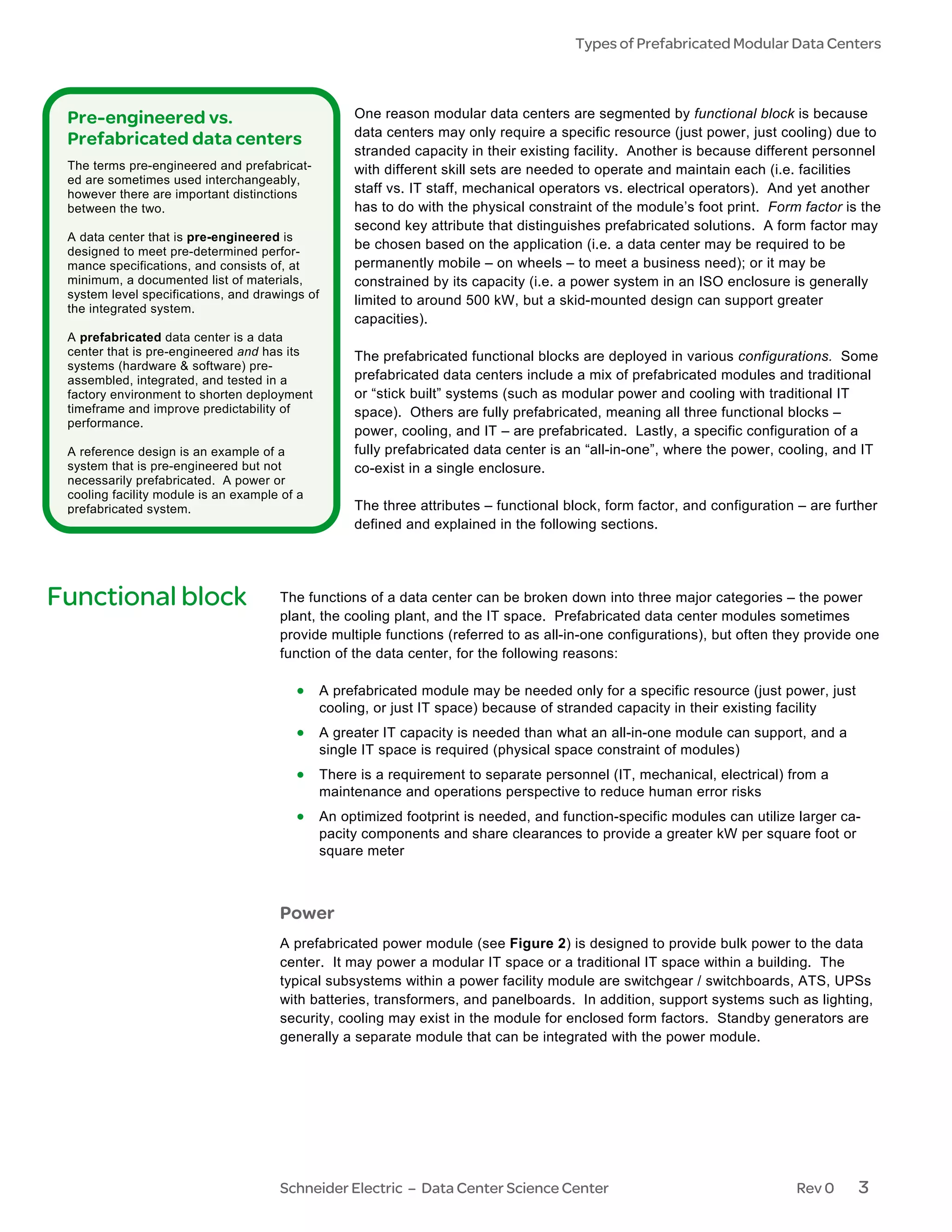 Types of Prefabricated Modular Data Centers | PDF