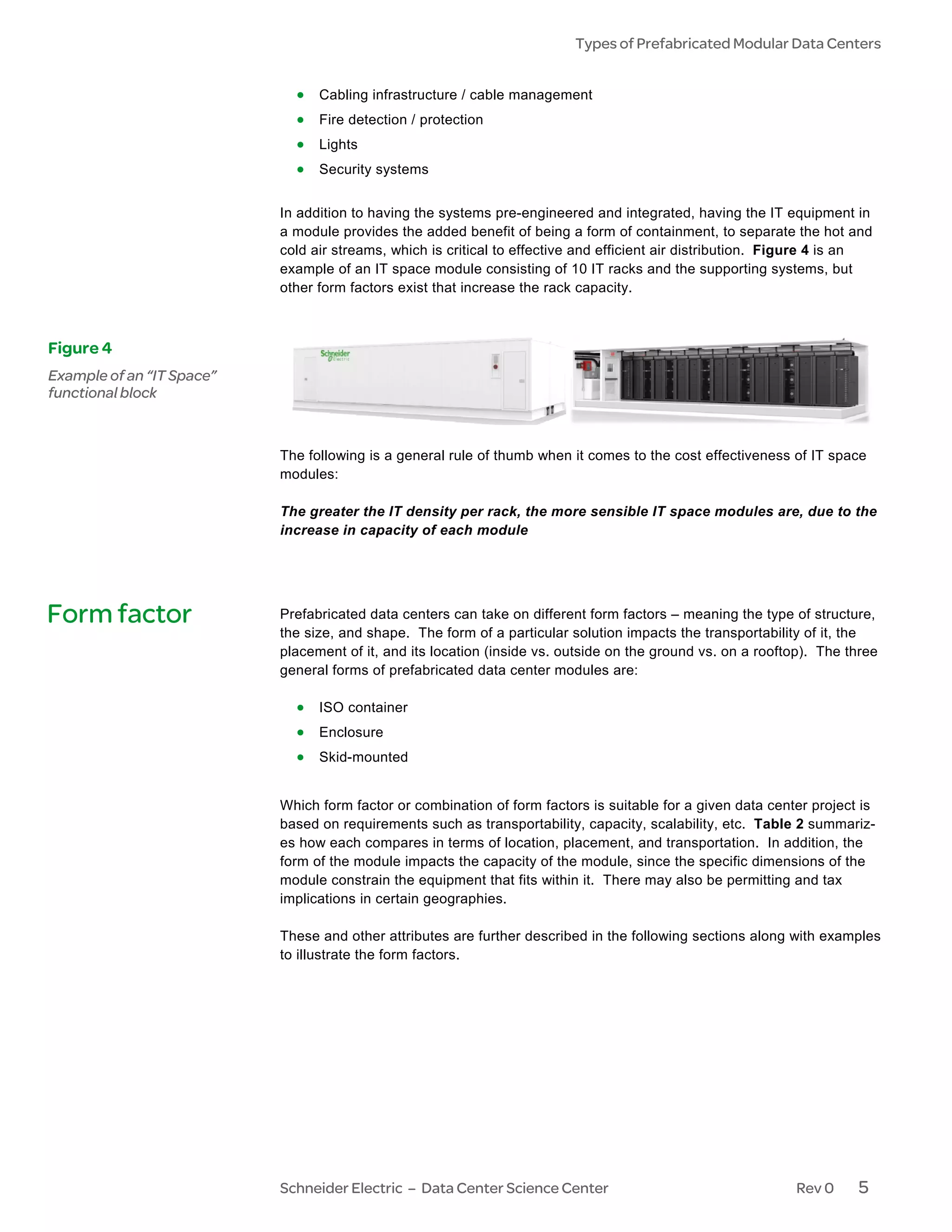 Types of Prefabricated Modular Data Centers | PDF