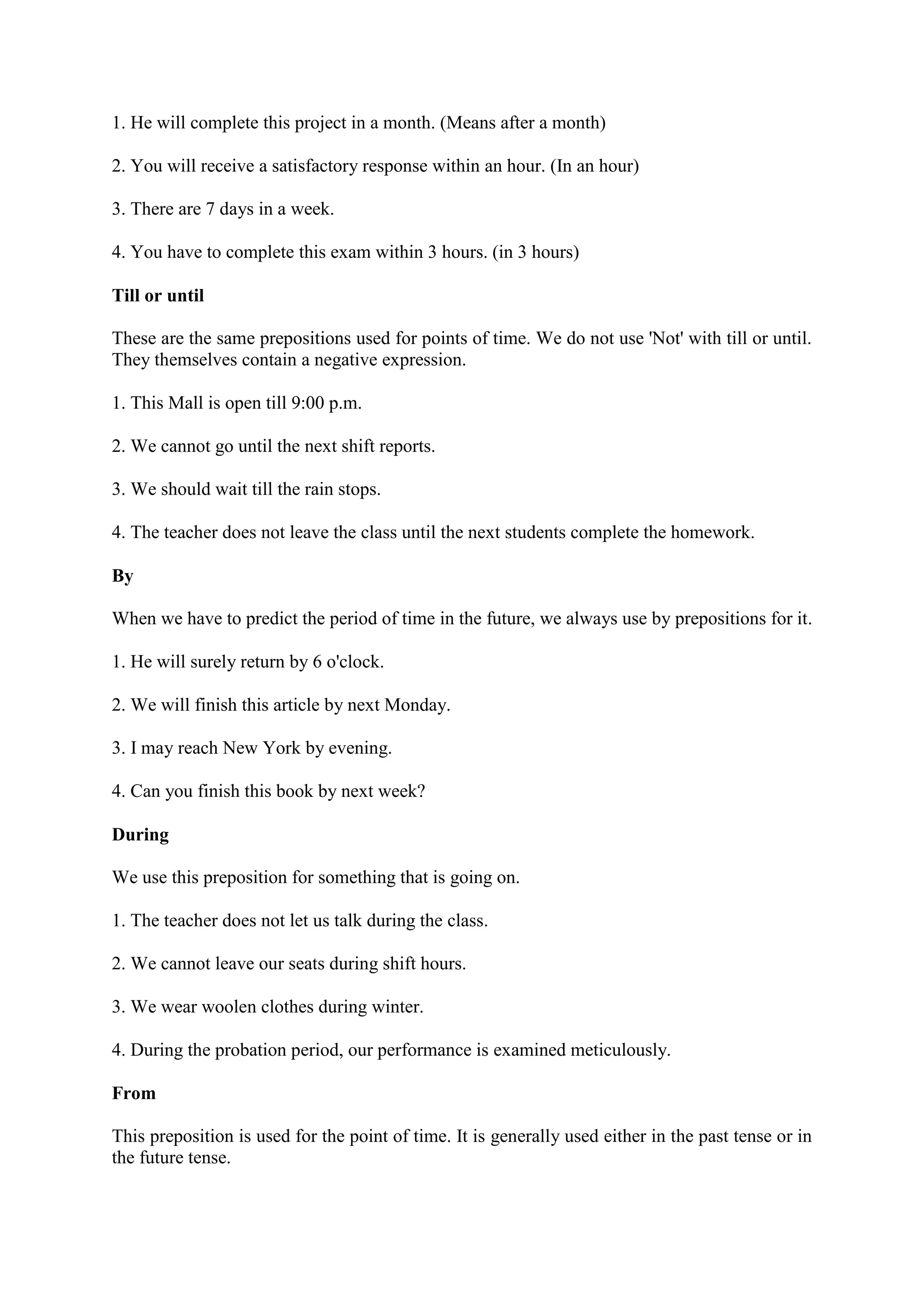 Types of prepositions | PDF