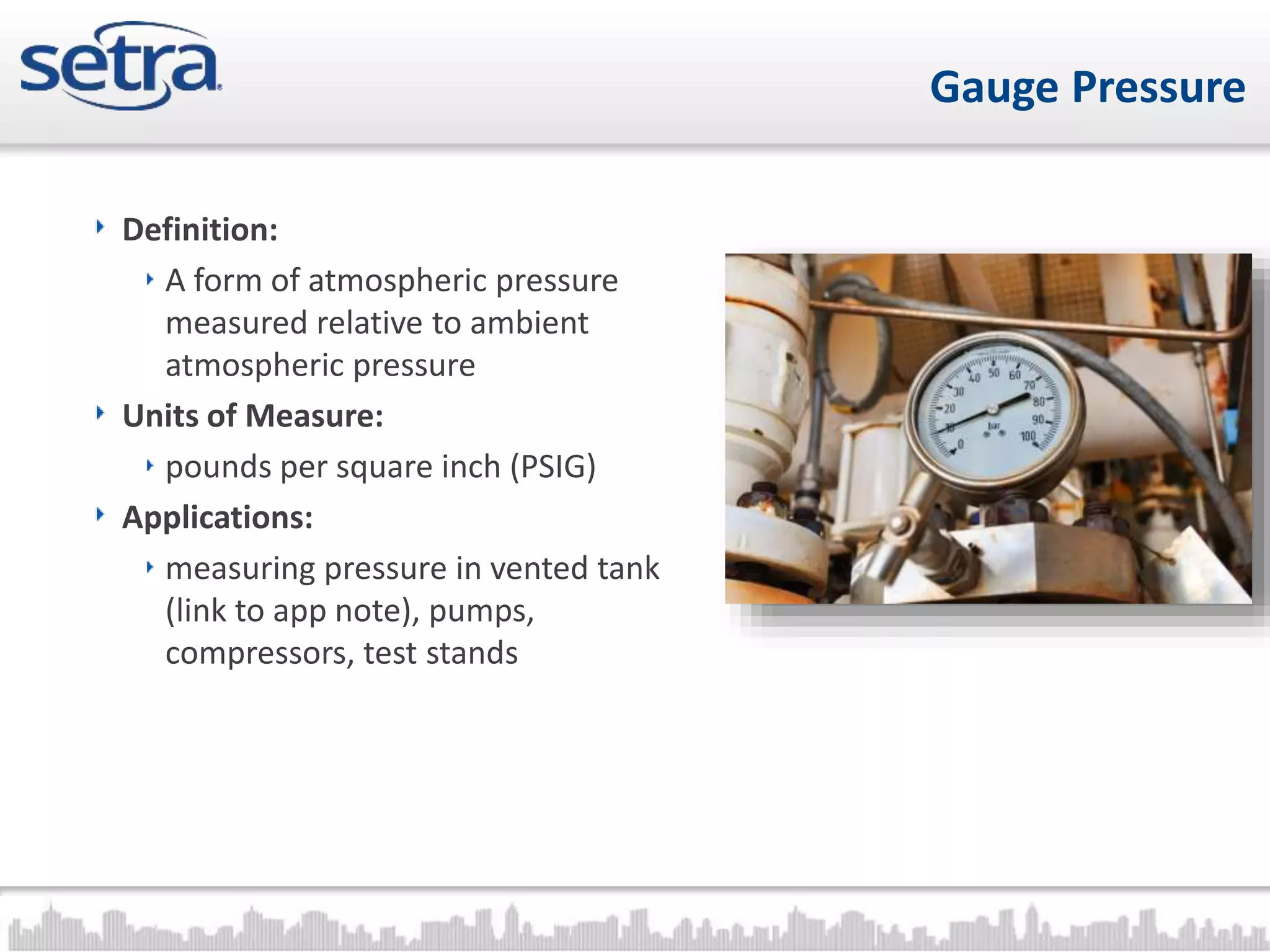 Types of Pressure Measurements | PPTX