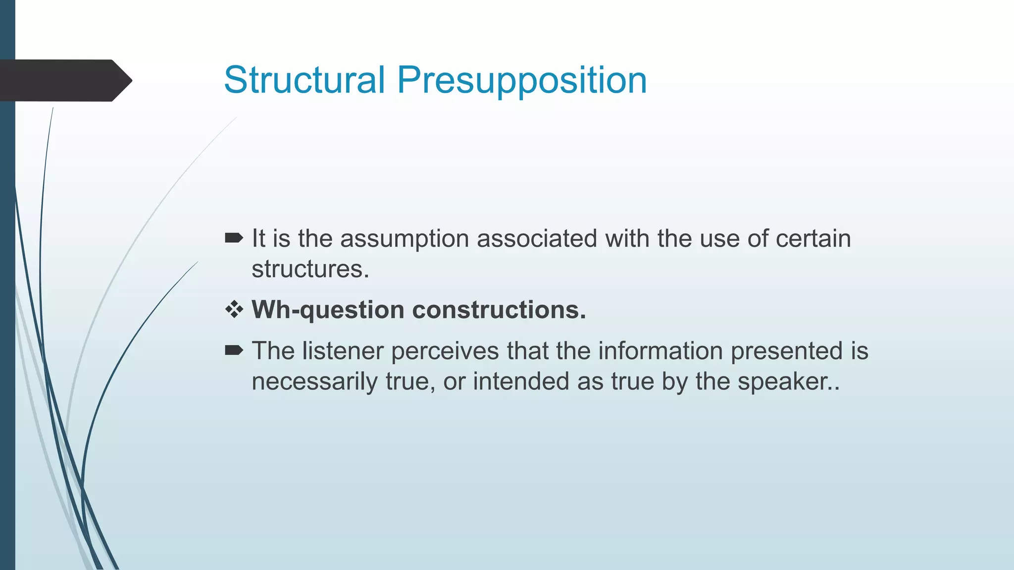 Types of Presupposition | PPTX