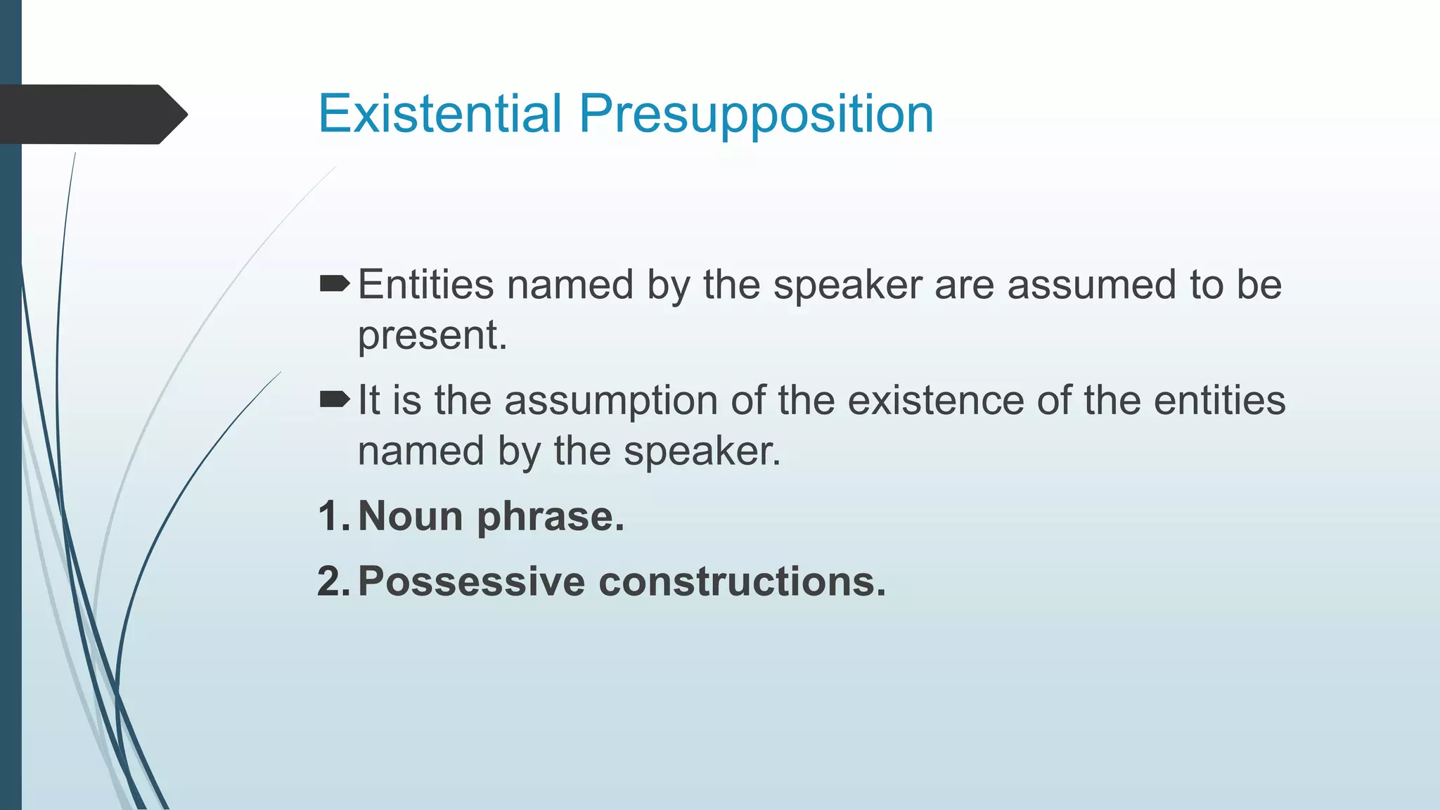 Types of Presupposition | PPTX