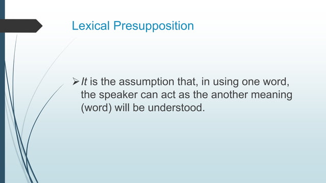 Types of Presupposition | PPTX