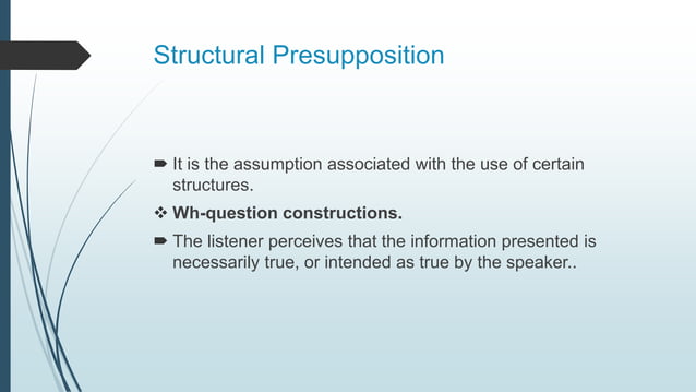 Types of Presupposition | PPTX