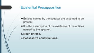 Types of Presupposition | PPTX