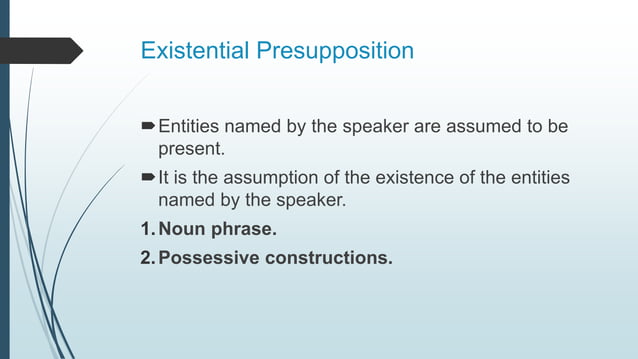 Types of Presupposition | PPTX