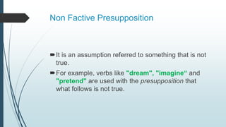 Types of Presupposition | PPTX