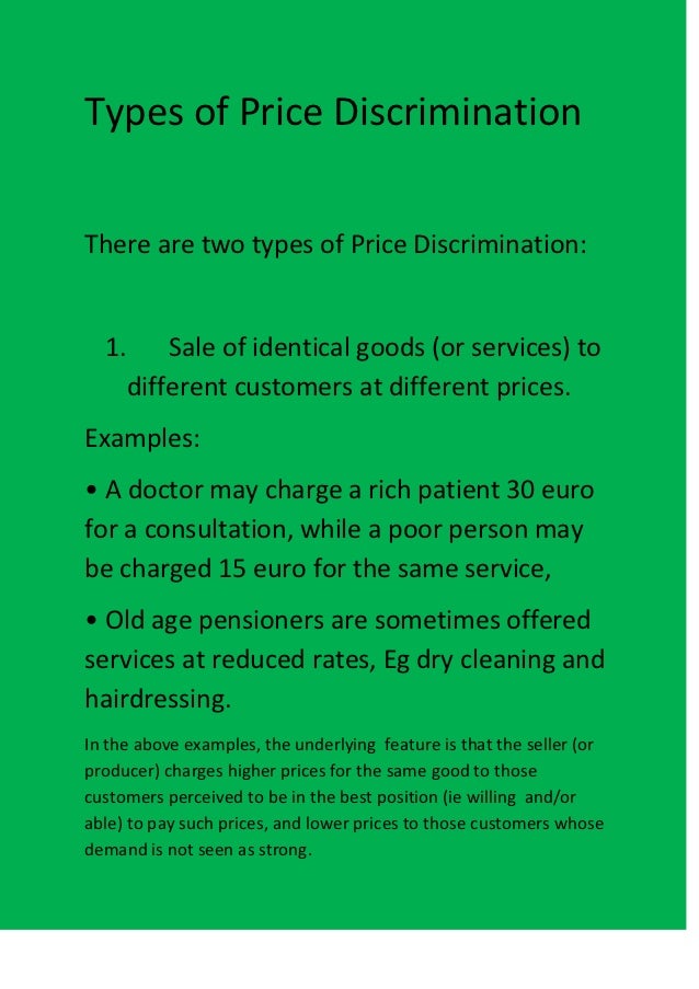 Types Of Price Discrimination types-of-price-discrimination
