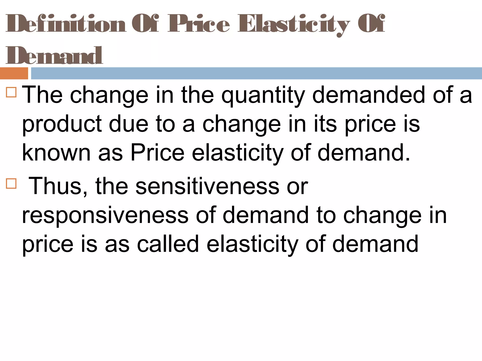 Types of price elasticity | PPT
