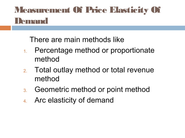 Types of price elasticity | PPT