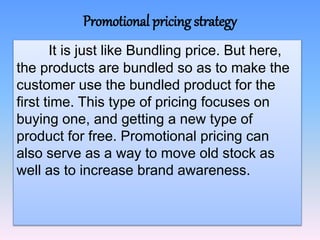 Types of pricing strategy | PPTX