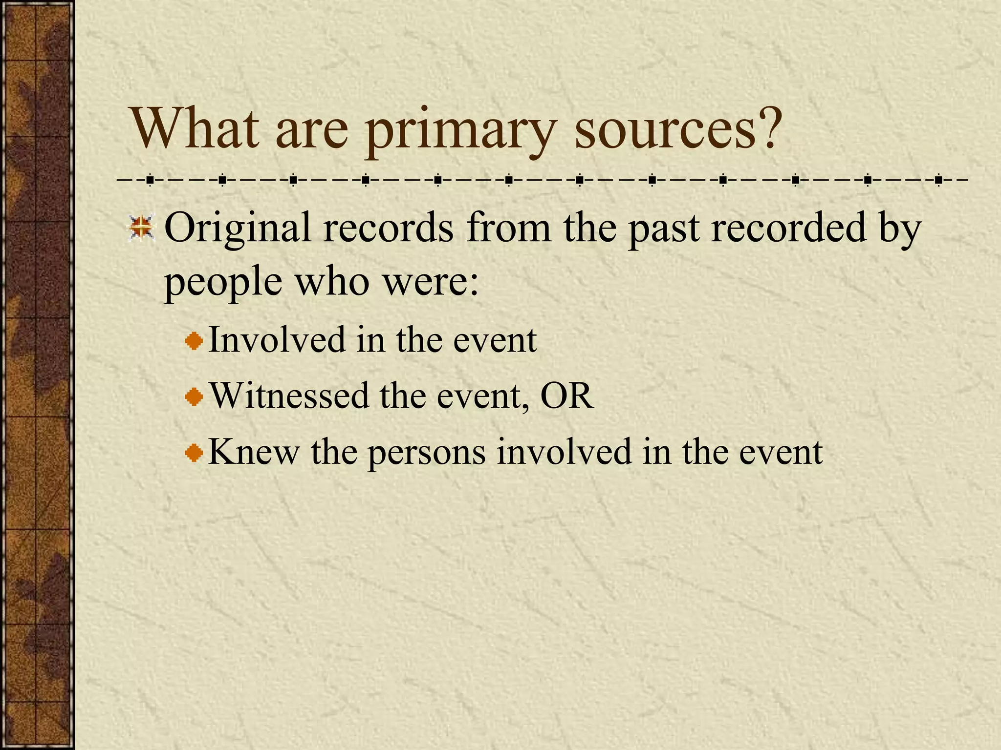 Types of Primary and Secondary Sources.ppt | Secondary Education ...