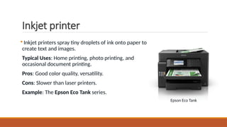 Types of printer AND DETAILED by sidra ppt.pptx
