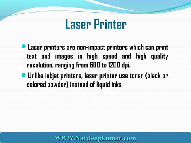 Types of Printers | PPT