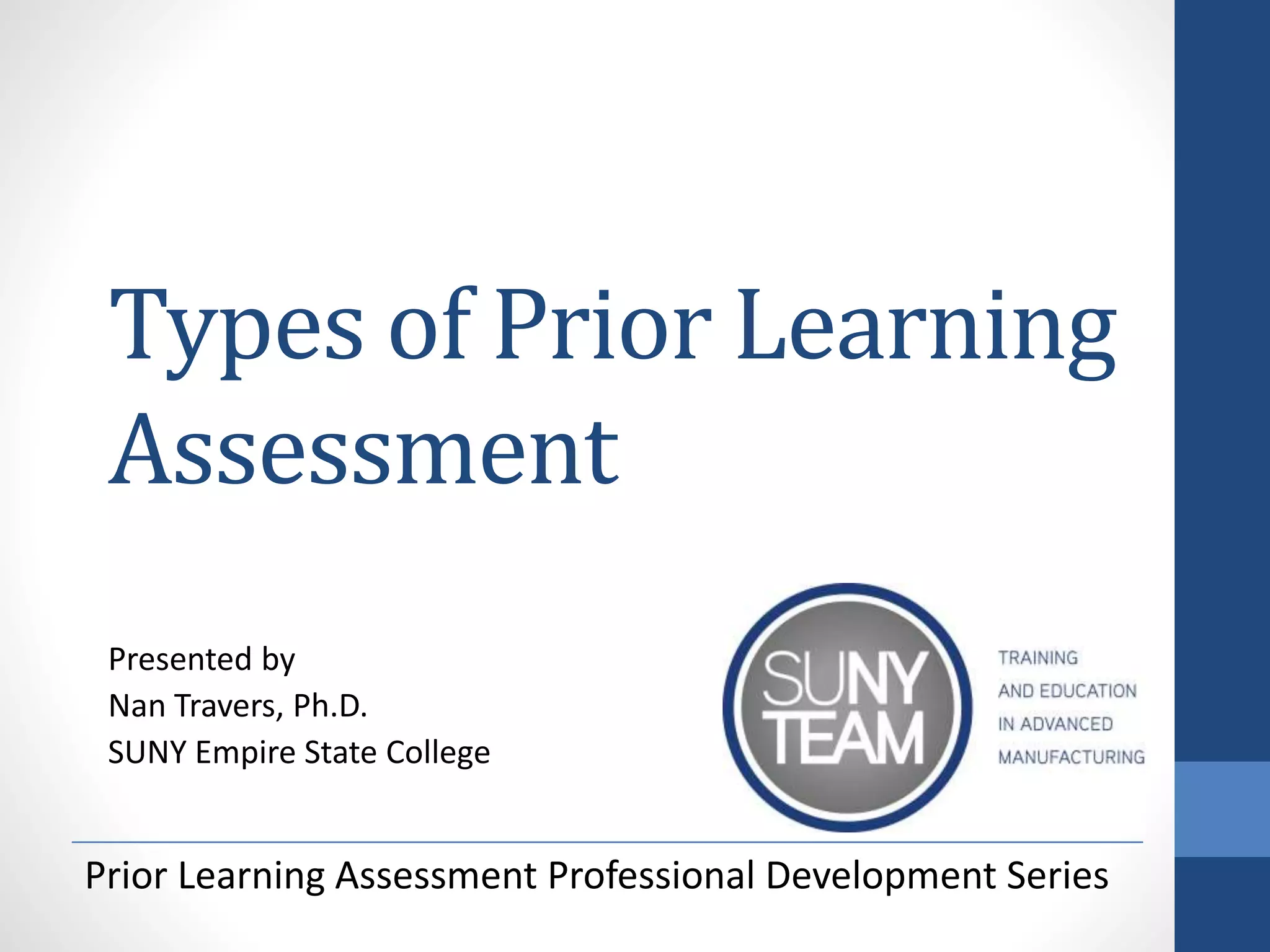 Types of Prior Learning Assessment | PPTX