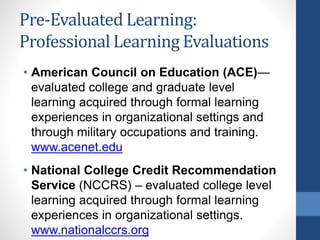 Types of Prior Learning Assessment | PPTX