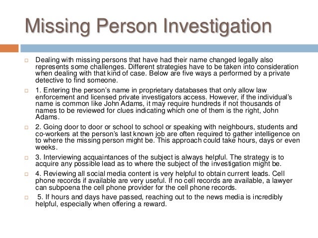 Types Of Private Detectives And Their Investigations