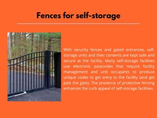 Types Of Proactive Security Solutions For Self-storage | PPT