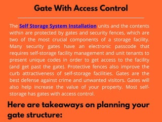Types Of Proactive Security Solutions For Self-storage | PPT