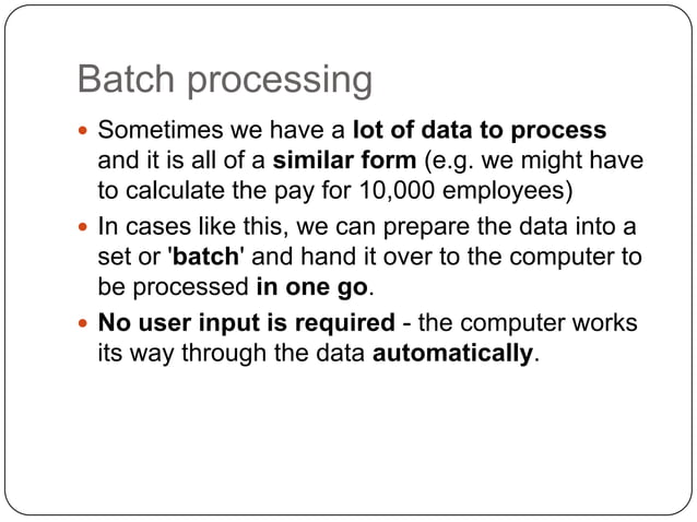 Types of processing | PPT