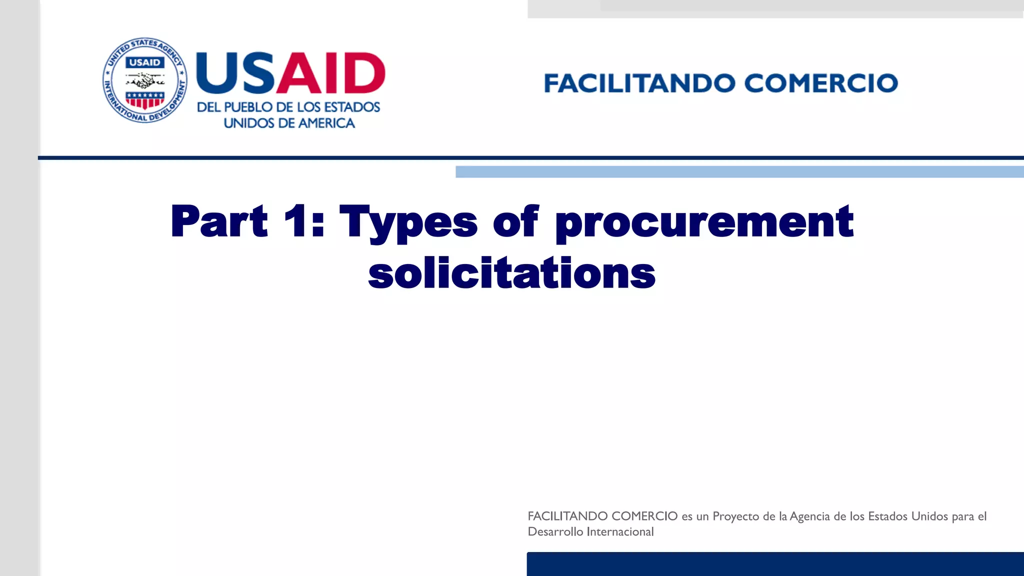 Types of procurement solicitations and types of contracts | PPT