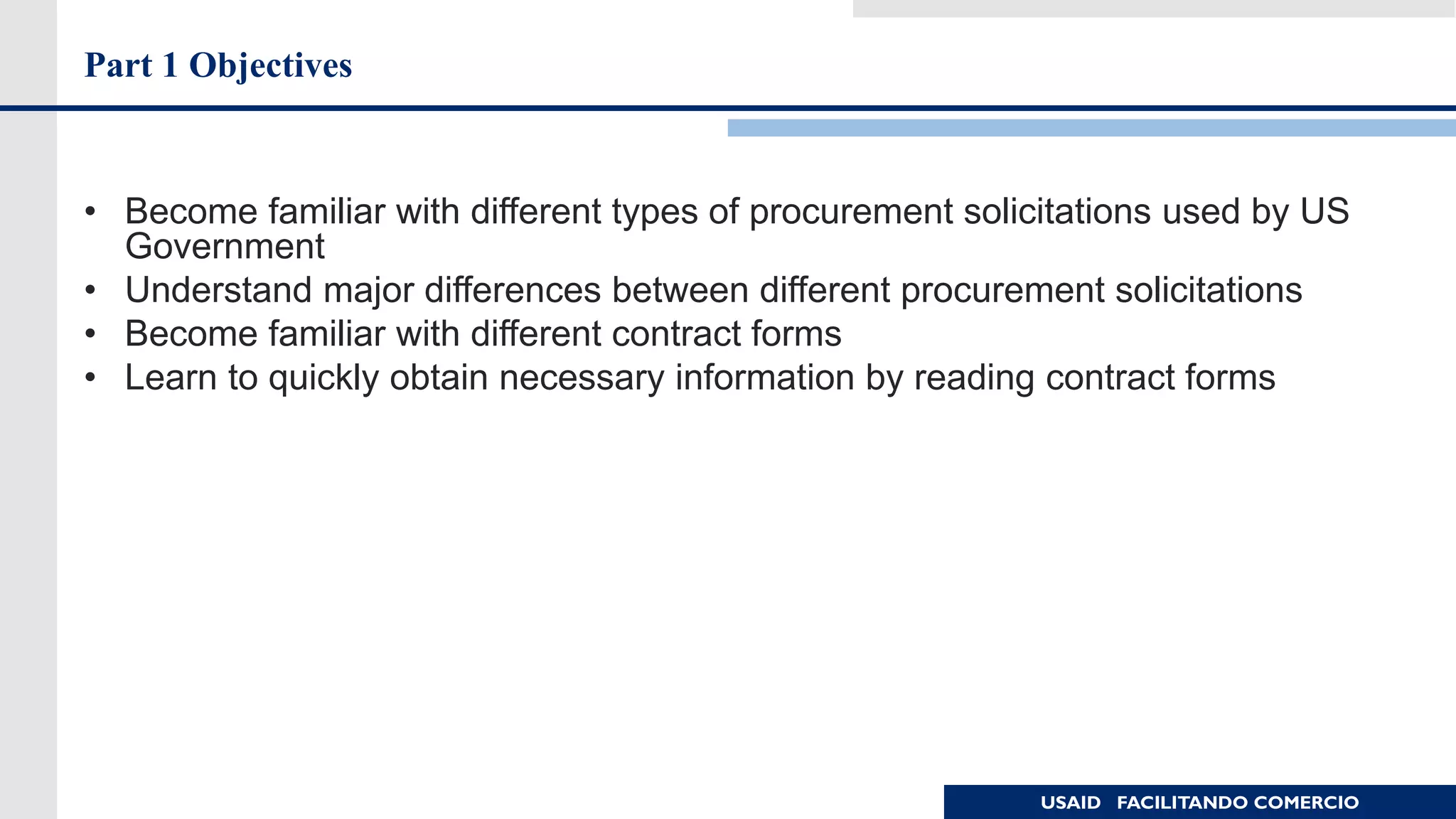 Types of procurement solicitations and types of contracts | PPT