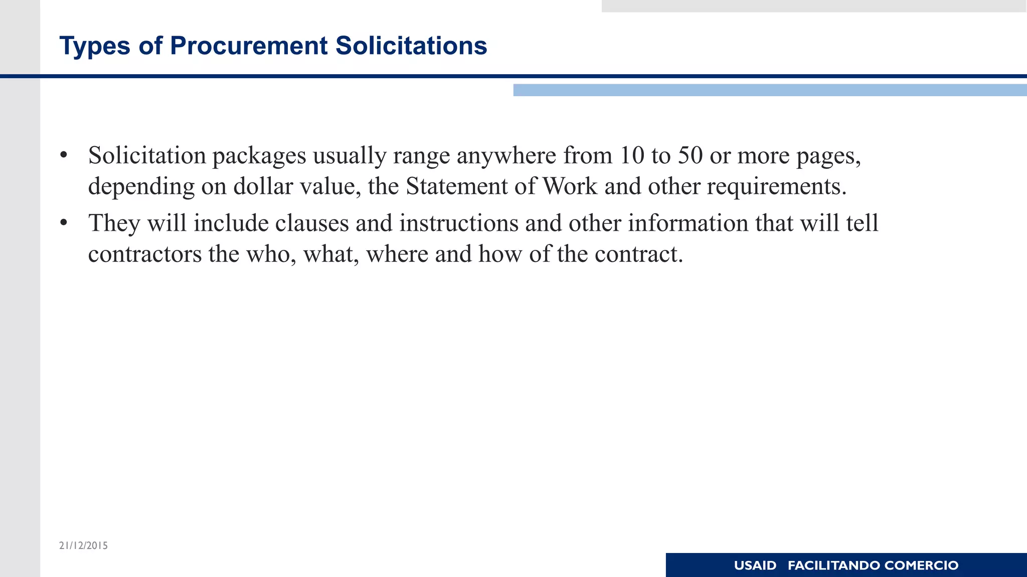 Types of procurement solicitations and types of contracts | PPT
