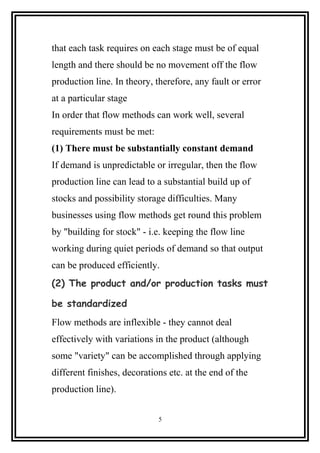 Types of production system (production and operation management) | DOC