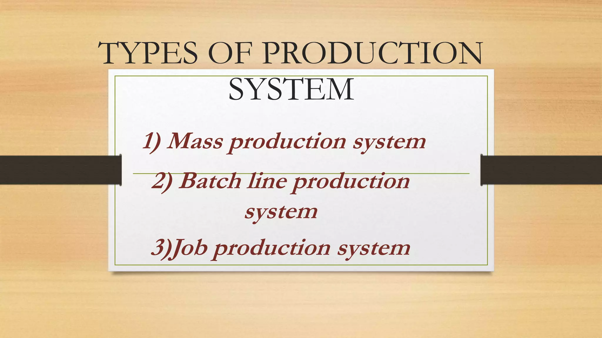 Types of production system new | PPT