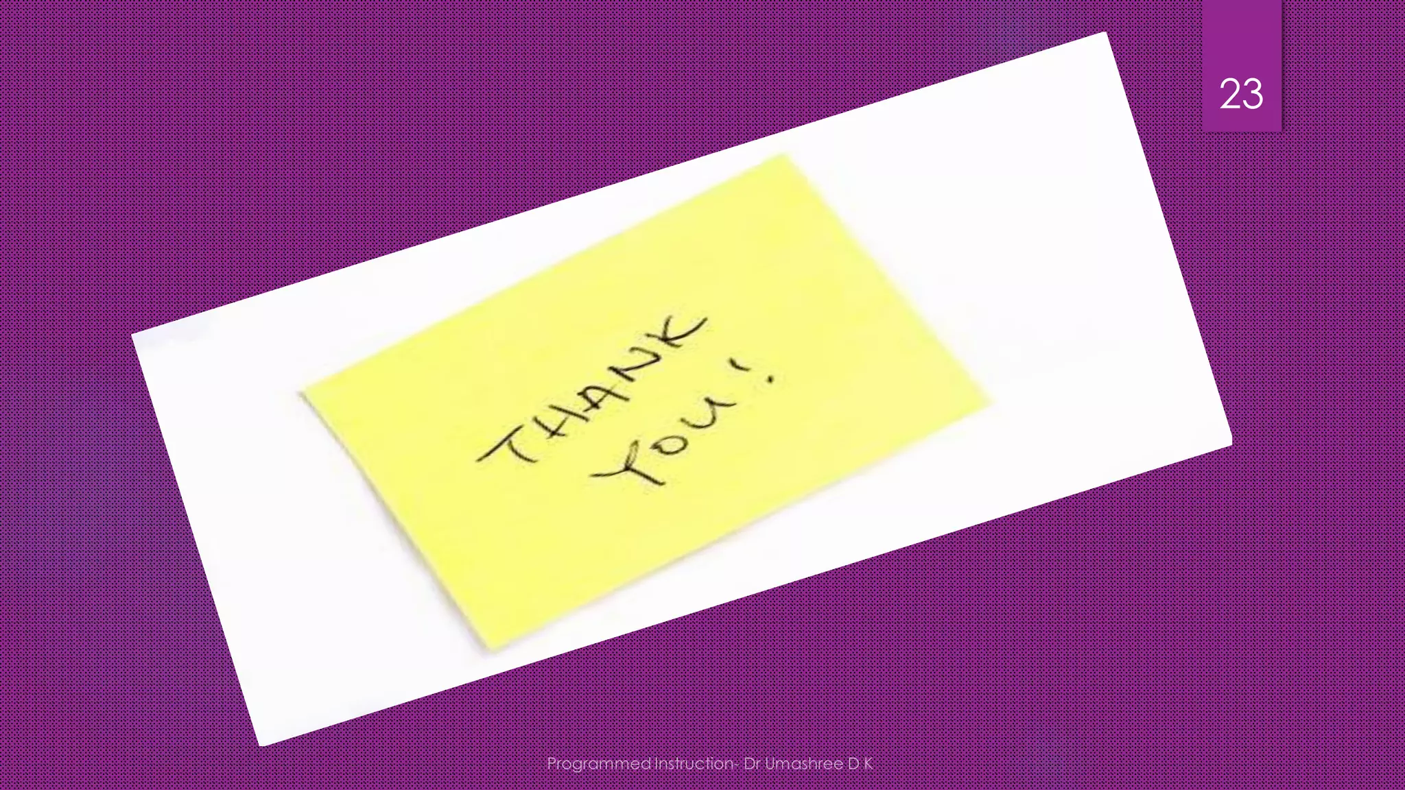 Types of programmed instruction - Dr Umashree D K | PDF