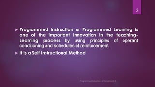 Types of programmed instruction - Dr Umashree D K | PDF