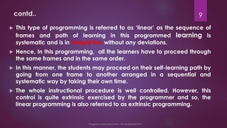 Types of programmed instruction - Dr Umashree D K | PPT