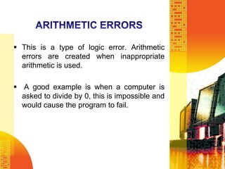Types of program testings and errors | PPTX