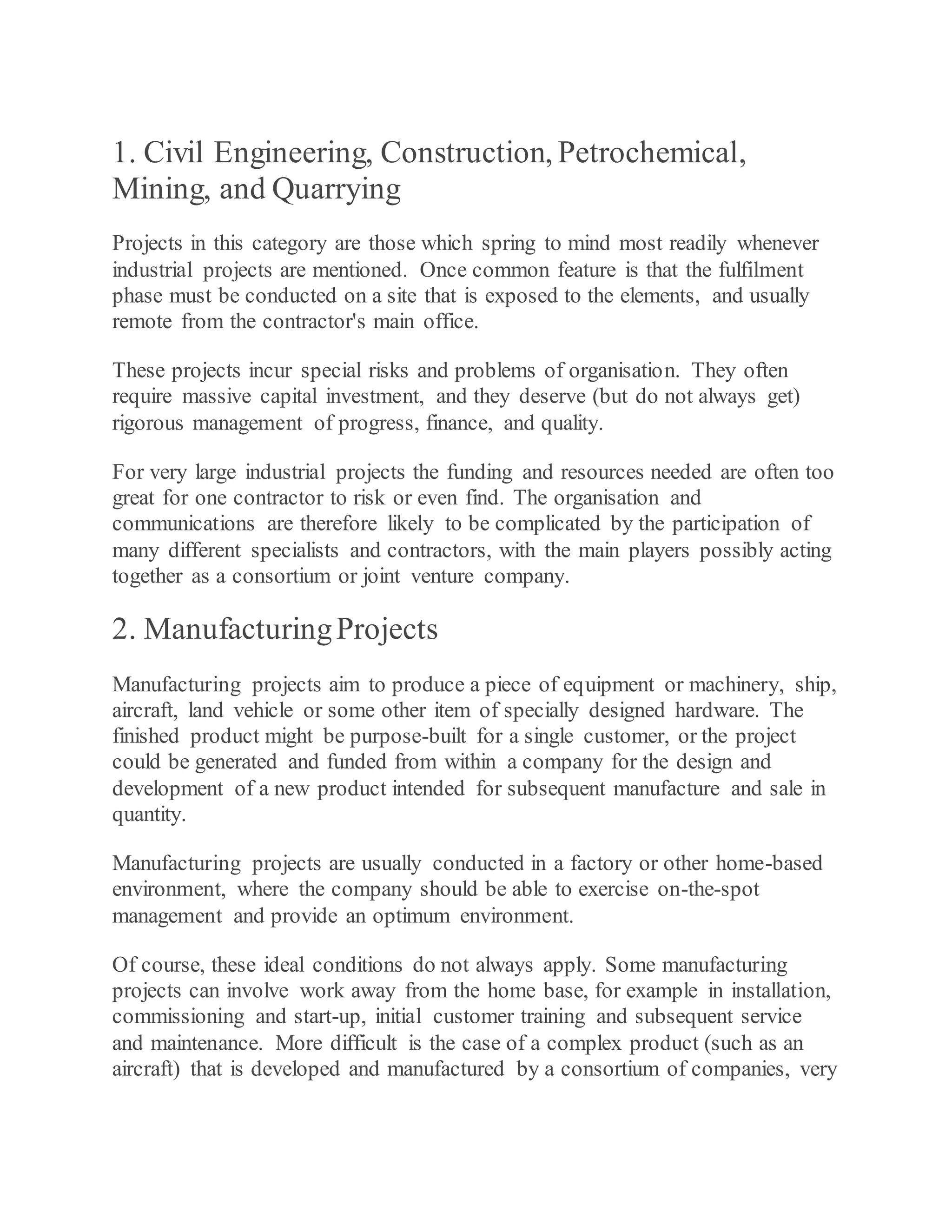 Types of project | PDF | Free Download