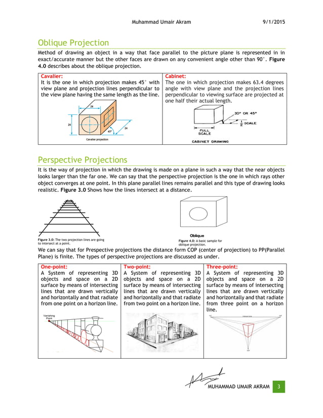 Types of projections | PDF | 3-D Graphics | Computer Software and ...