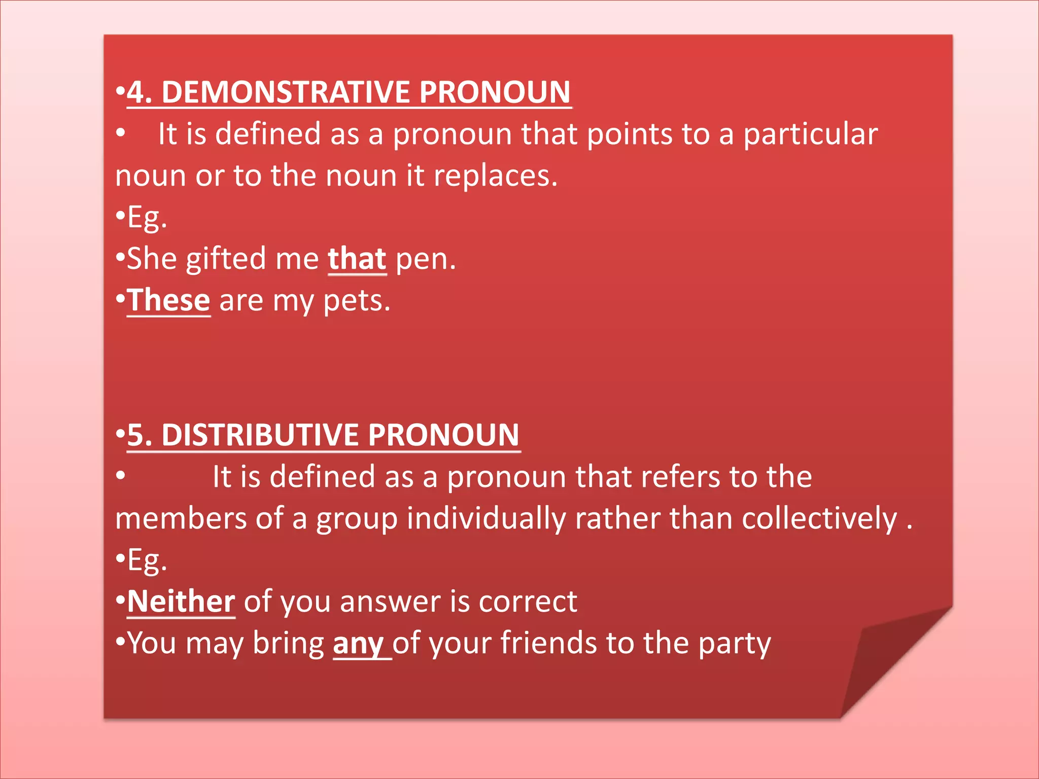 Types of pronoun | PPTX