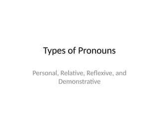 Types_of_Pronouns.pptx Personal, Relative, Reflexive and Demonstrative ...