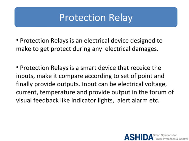 Protection Relays - Ashida Electronics | PPT | Consumer Electronics ...