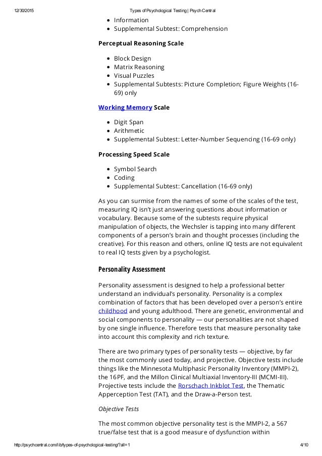 Types Of Psychological Testing types-of-psychological-testing