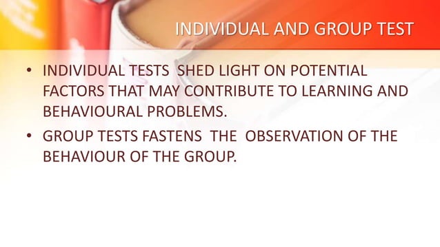 Types of psychological tests and Assessments.pptx | Standardized ...