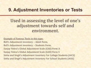 Types of Psychological Tests updated by S.Lakshmanan, Psychologist | PPT