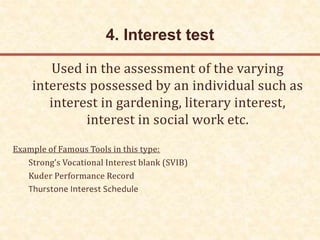 Types of Psychological Tests updated by S.Lakshmanan, Psychologist ...