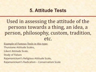 Types of Psychological Tests updated by S.Lakshmanan, Psychologist ...