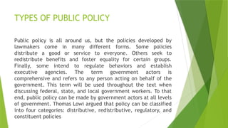 TYPES OF PUBLIC POLICY PROCESS. pptx.... | PPT