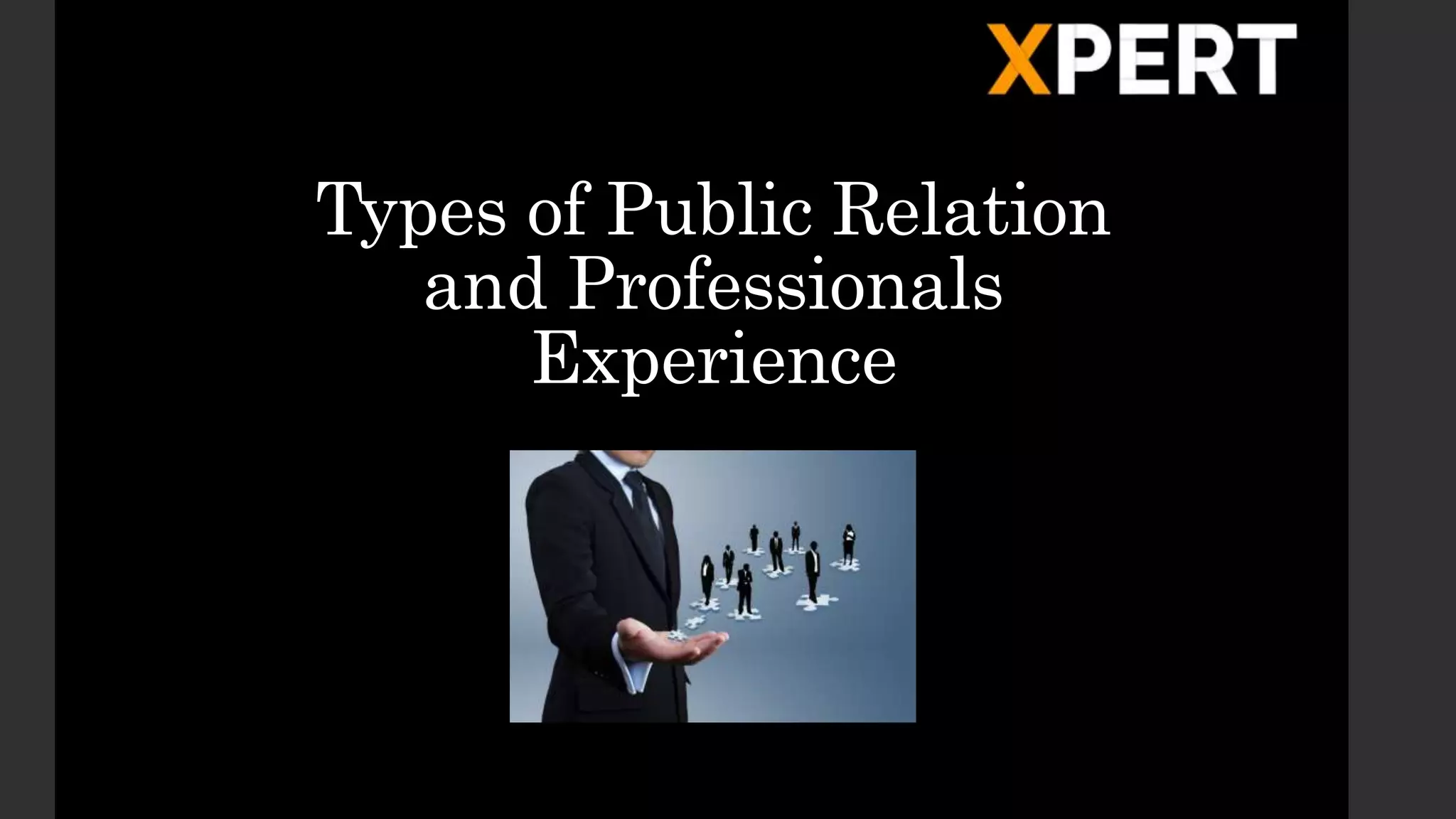 Types of Public Relations and Professionals Experience | PPT