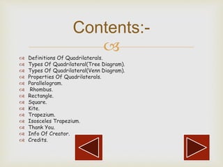 Types Of Quadrilaterals By Harshadeep Pahurkar | PPTX | Physics | Science